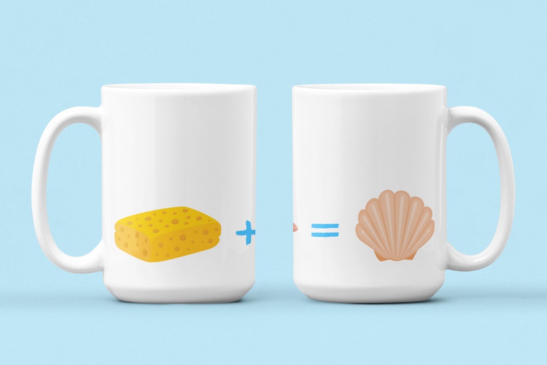 Sponge + Starfish = Clam Mug, Spongebob - Etsy