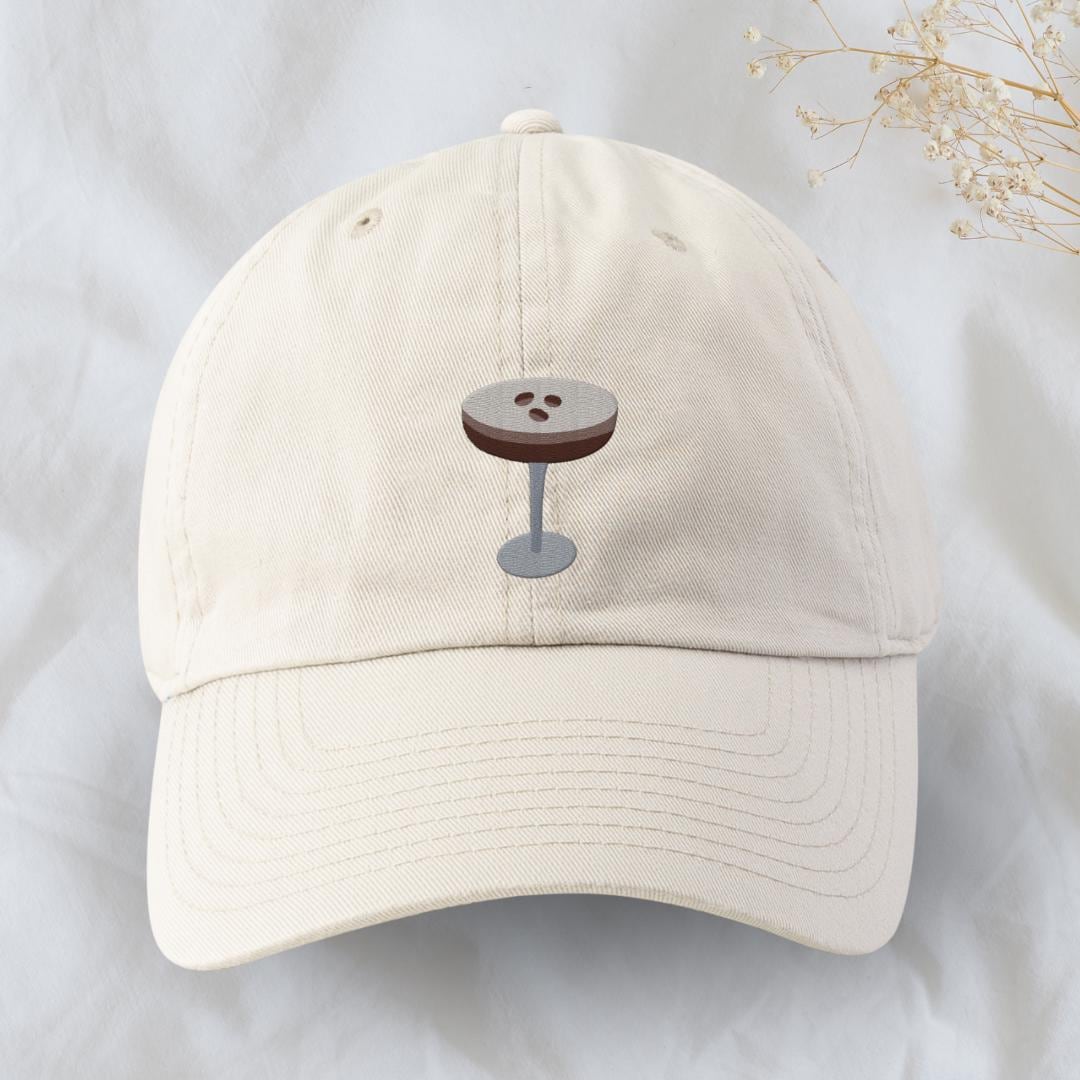 Embroidered Espresso Martini Baseball Cap | Cute Simple Cocktail Hat ...