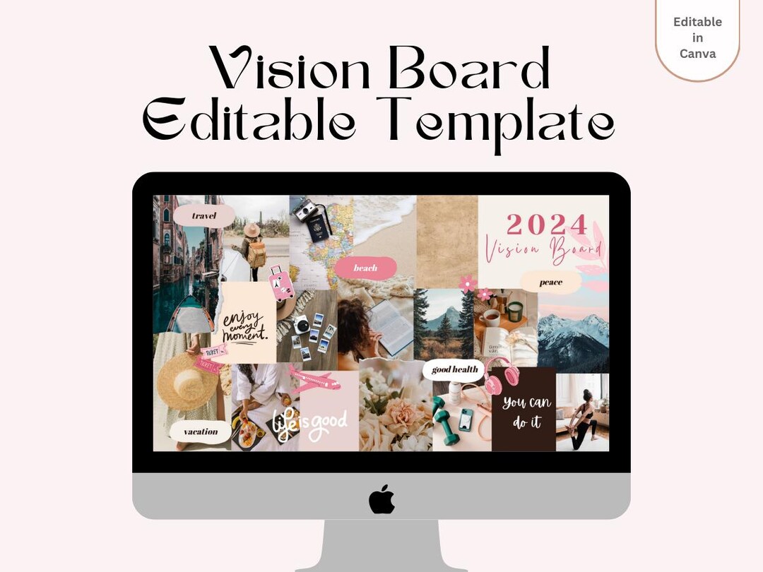 Digital Vision Board Template, 2025 Digital Vision Board, Printable ...