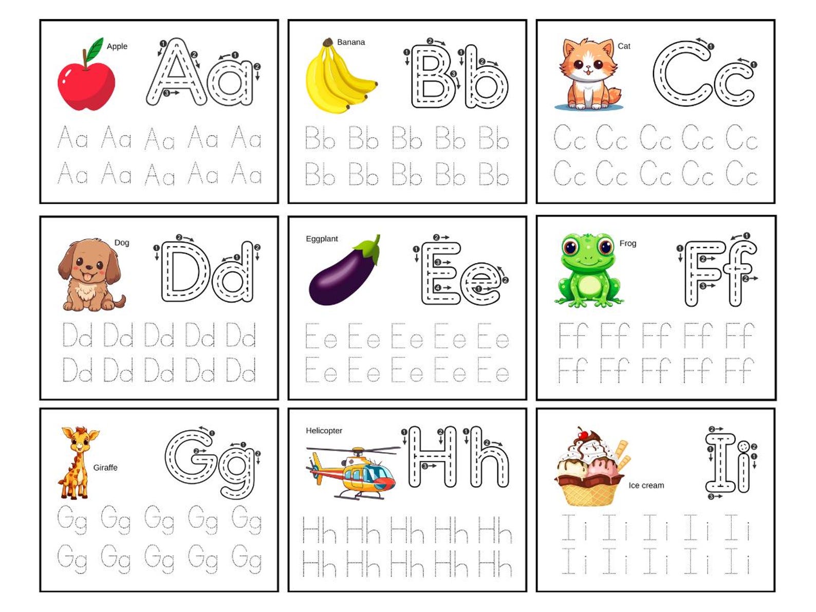 26 ABC Tracing Cards, Alphabet Busy Book, Toddler Busy Book Printable ...