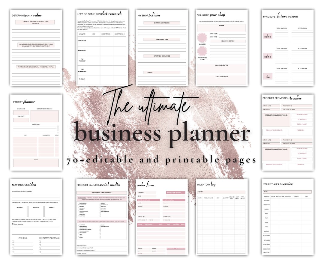 Business Planner, Small Business Planner, Ultimate Business Planner ...
