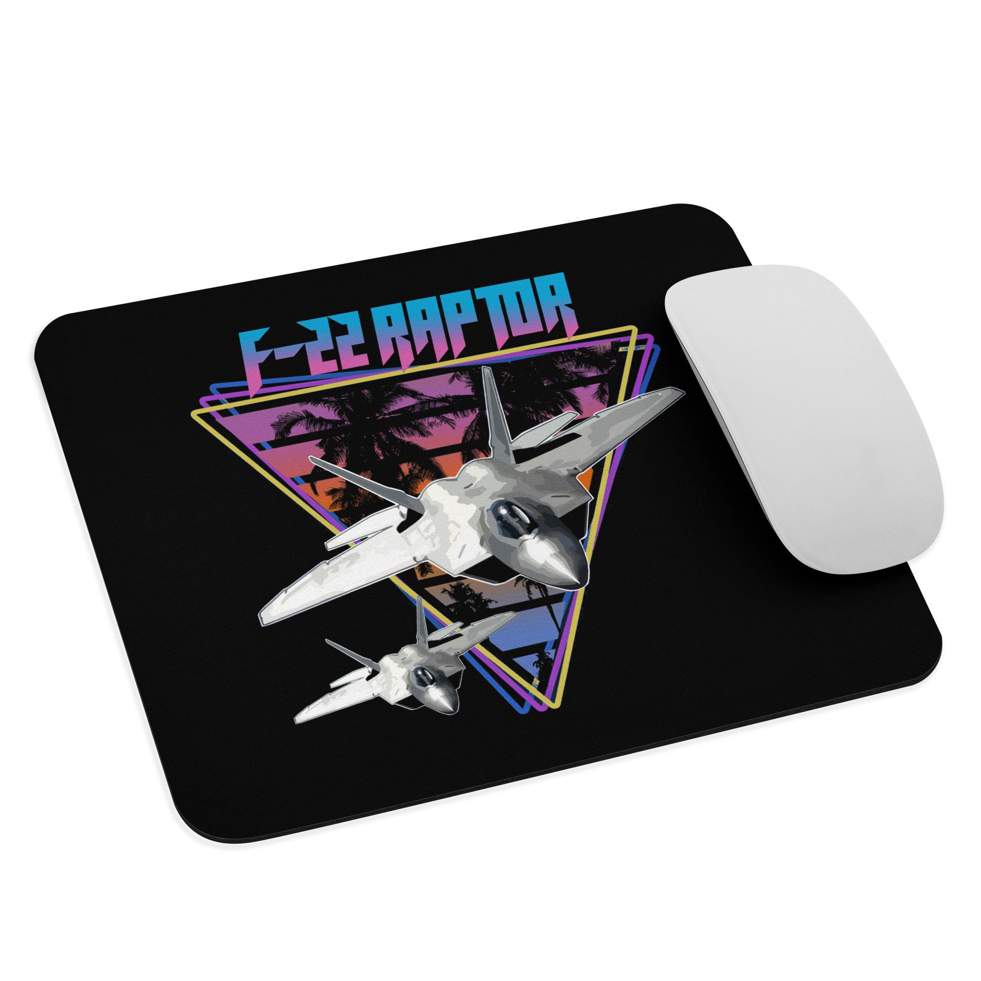 F-22 Raptor Fighter Jet USAF Stealth Air Superiority Retro Wave ...