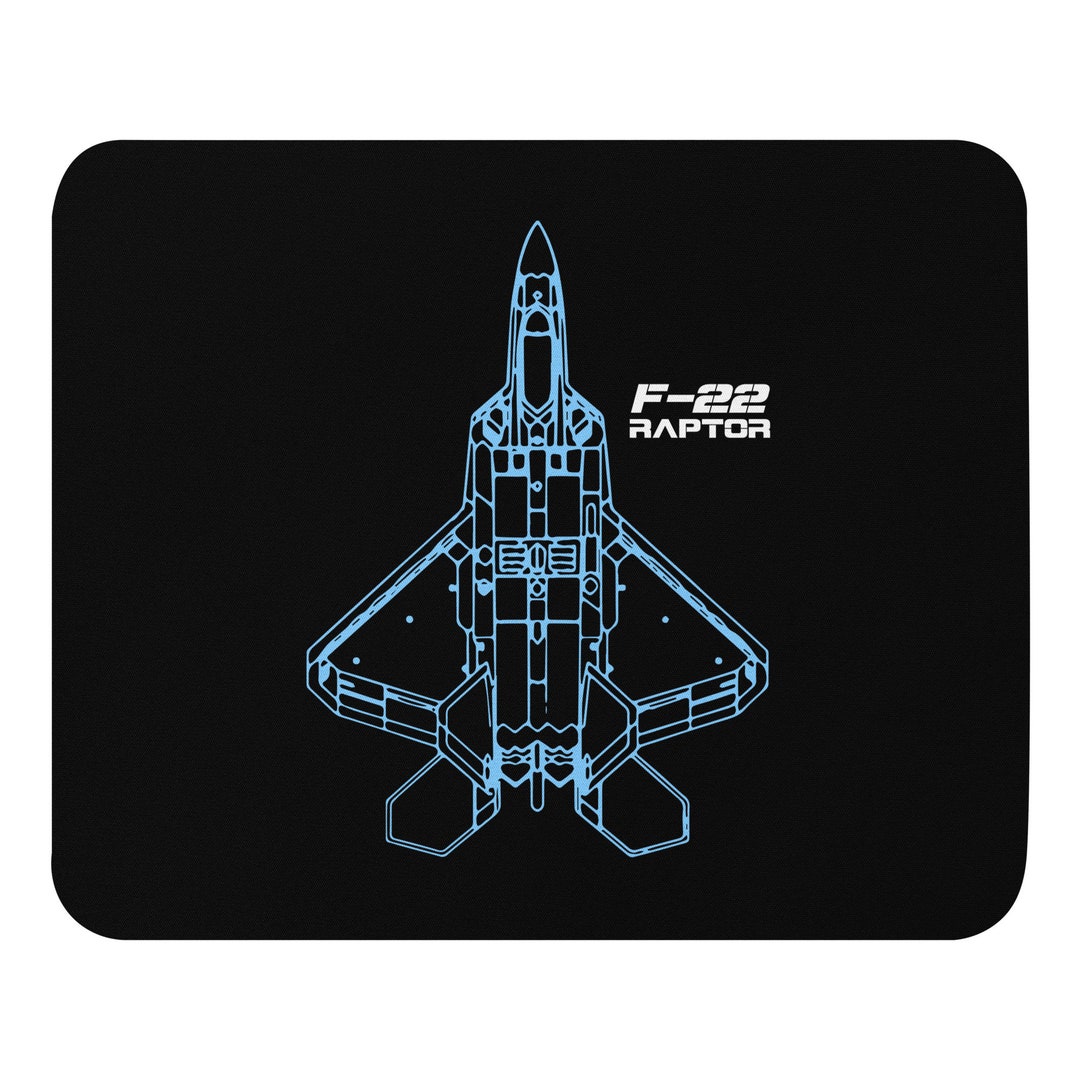 F-22 Raptor Fighter Jet Blueprint Airplane US Military Aviation Combat ...