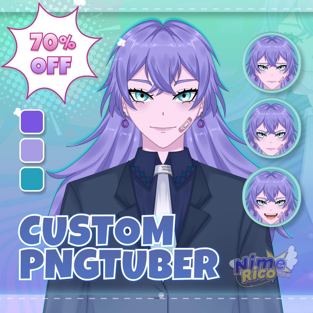 Custom Pngtuber Model | Pngtuber Avatar & Model | Pngtuber Plus ...