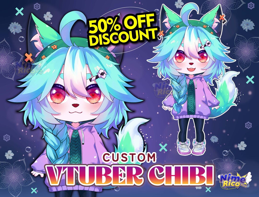 Buy Chibi Vtuber Model / Chibi Furry Vtuber / Customable Live2d Model ...