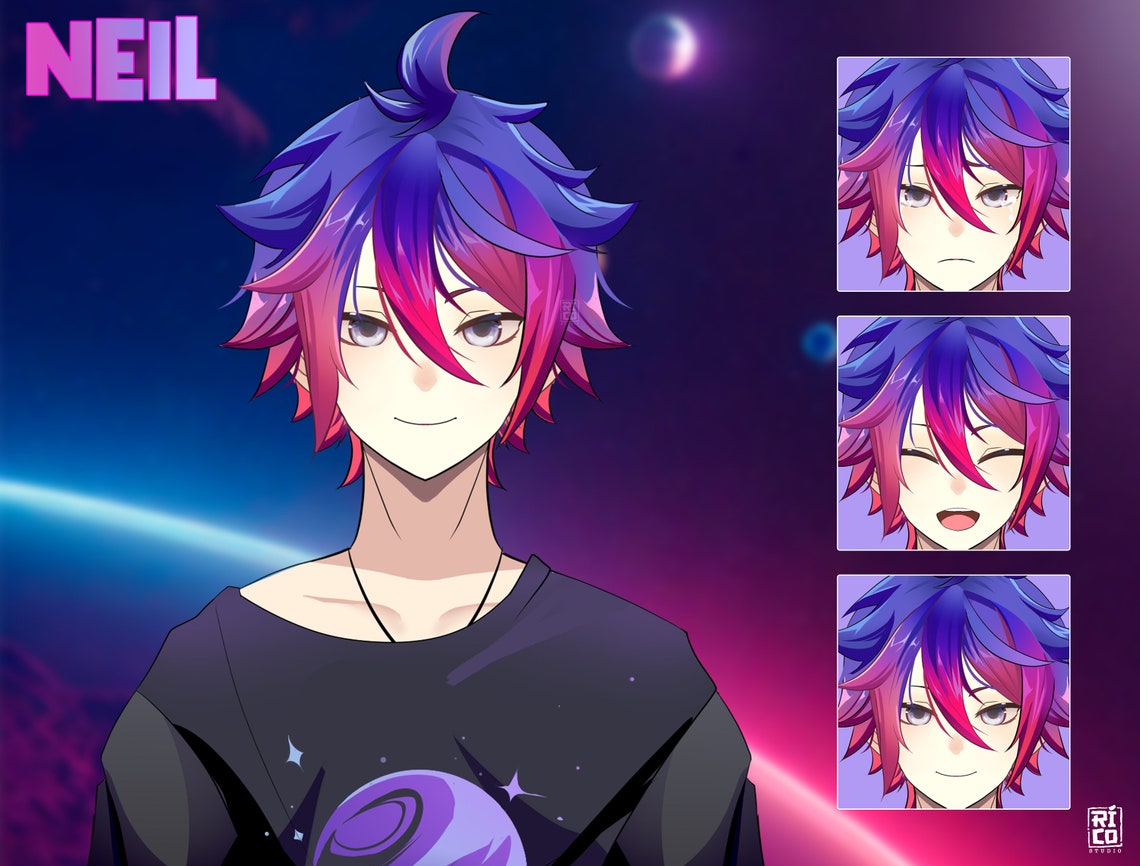 Colorful Vtuber Model Custom Vtuber Model Vtuber Commission Vtuber ...