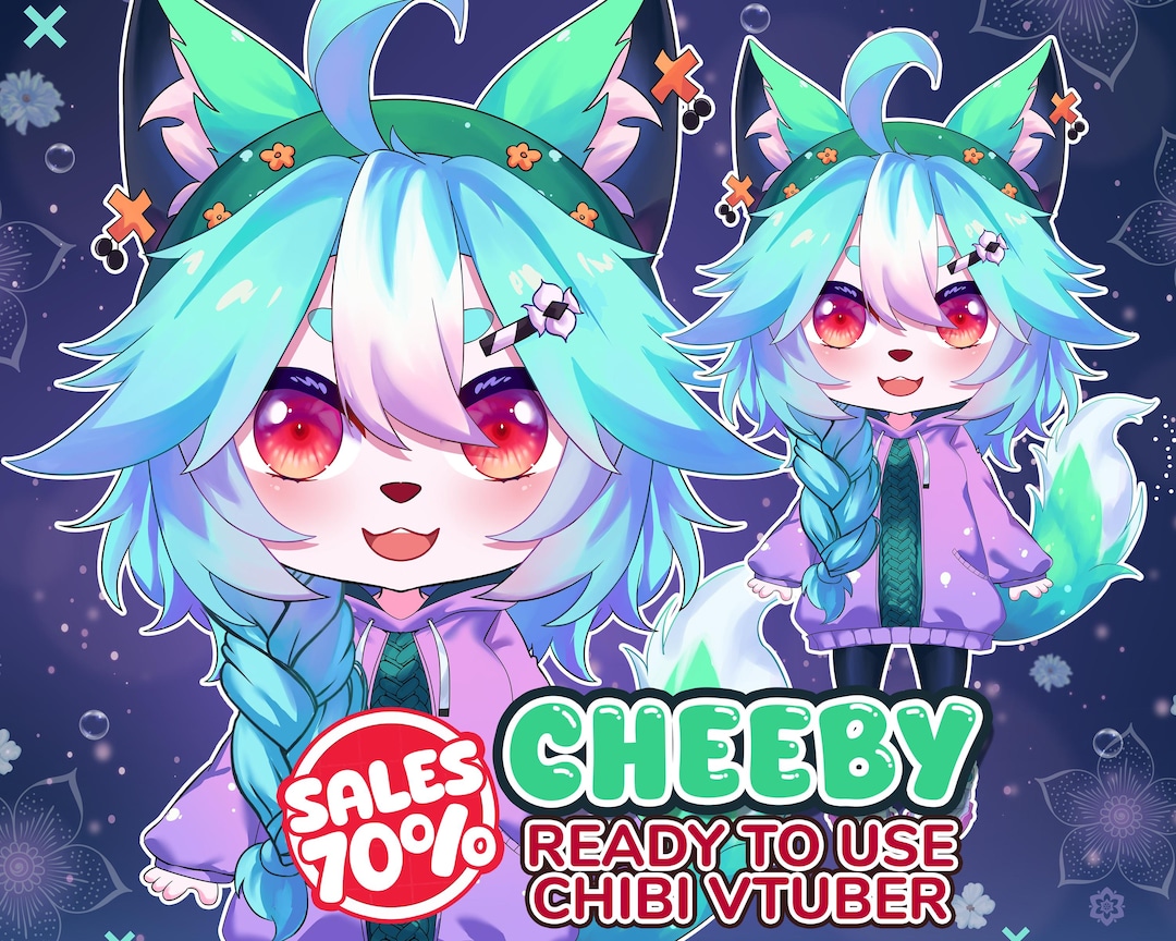 Ready to Use Raccoon Chibi Vtuber | Streaming | Live2d Vtuber Model ...