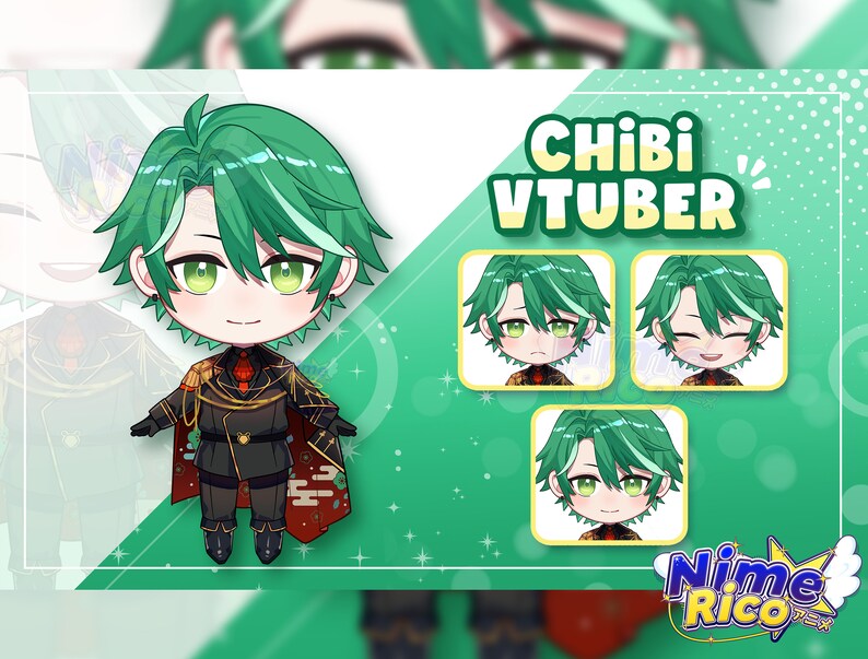 Custom Chibi Vtuber Model Commission | Anime Vtuber Avatar for ...
