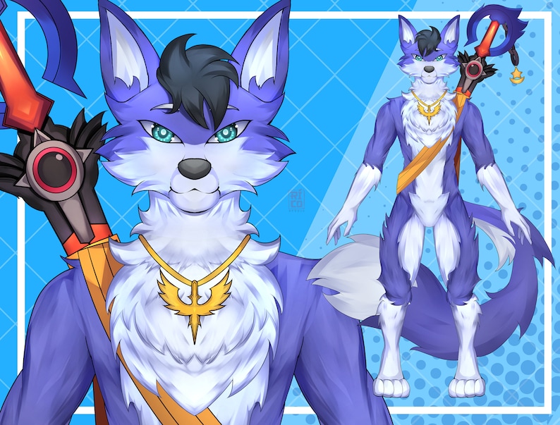 Custom Furry Live2d Model | Streaming | Rigging | Fursona Design | YCH ...