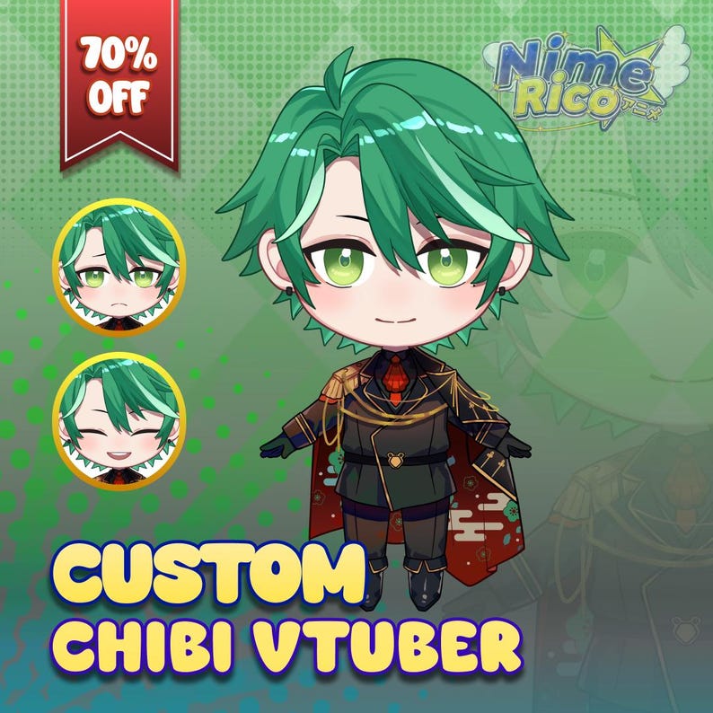 Custom Chibi Vtuber Model Commission | Anime Vtuber Avatar for ...