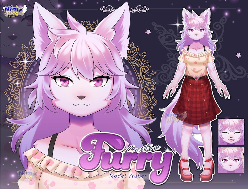 Live2d Furry Vtuber Model – Custom Anime Fursona - Etsy
