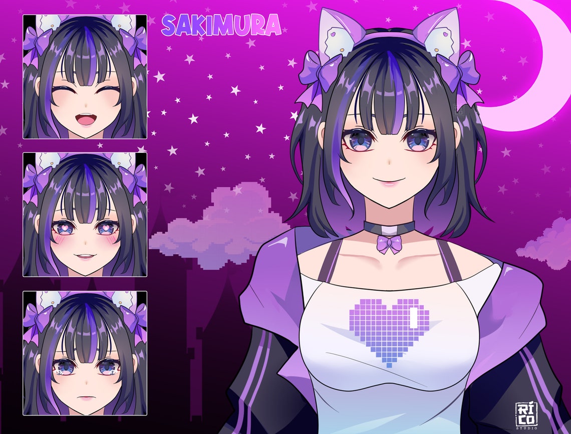 Colorful Vtuber Model Custom Vtuber Model Vtuber Commission Vtuber ...