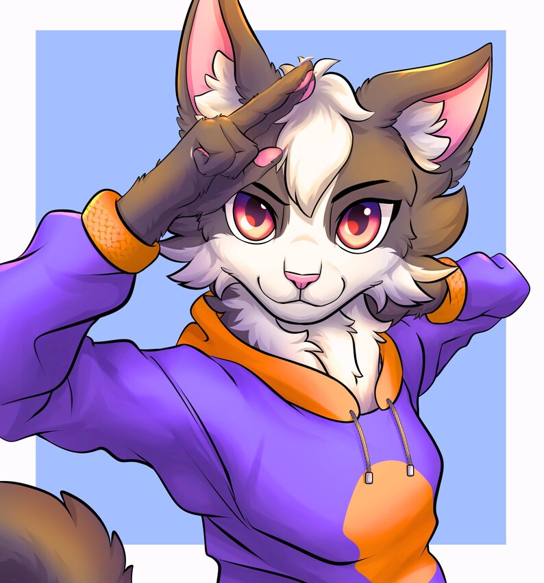 Headshot Fursona | Custom Furry Anime Art Commission, Icon PFP - Etsy