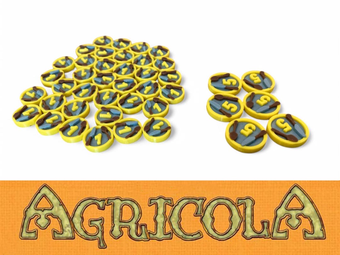 Agricola Food Token Upgrade – 42 Pieces – Plate and Cutlery Design ...