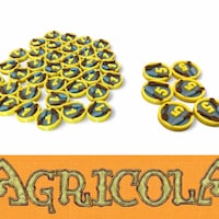 Agricola Resource Tokens: Wood, Clay, Reed, Stone, Grain & Pumpkin ...