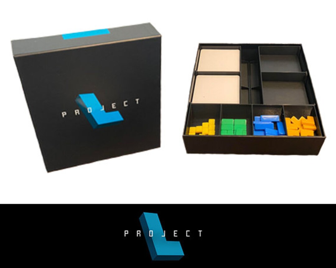 Project L Board Game Insert: 3D Print Organizer, Vertical Storage - Etsy