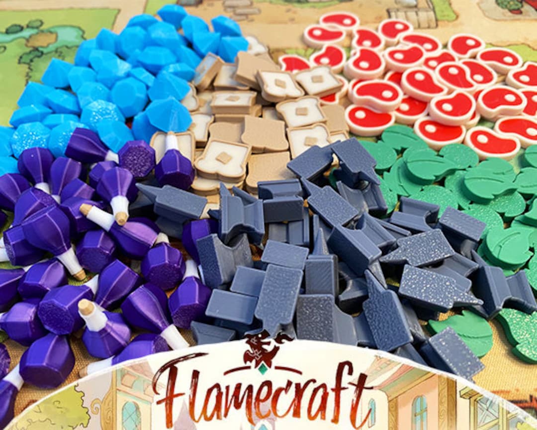Flamecraft Resources Tokens – Board Game Upgrade Set - Etsy