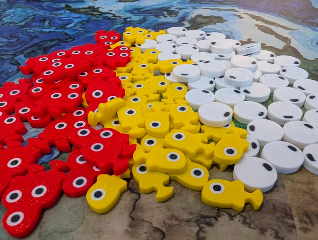 Finspan Young, School & Egg Token Upgrade – 110 Pieces – Wingspan Ocean ...