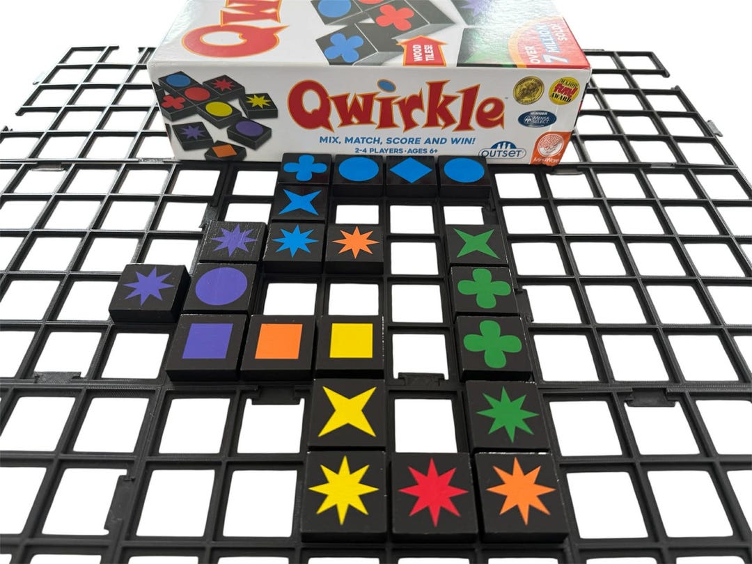 Qwirkle 9x9 Grid Board – 3D Printed Tile Grids – Pack of 9 – Board Game ...