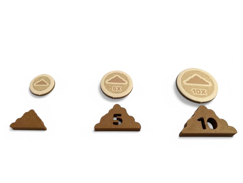 Earth Board Game 3D Tokens – Soil, Leaf Cubes & Player Markers Upgrade ...