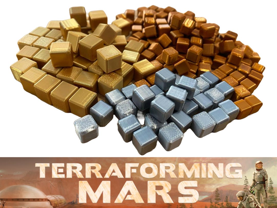 Terraforming Mars Replacement Resource Cubes | Upgraded Game Pieces ...