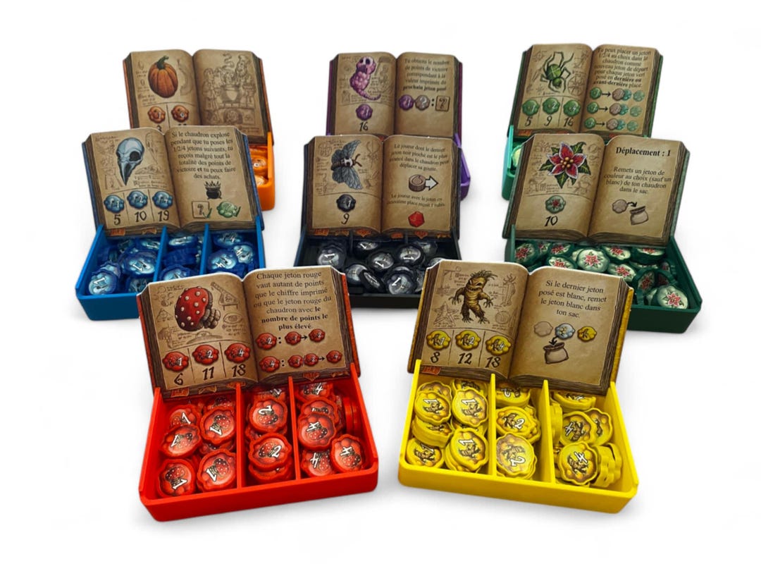 The Quacks of Quedlinburg Storage Boxes Organizer / Insert - 8 Tokens ...