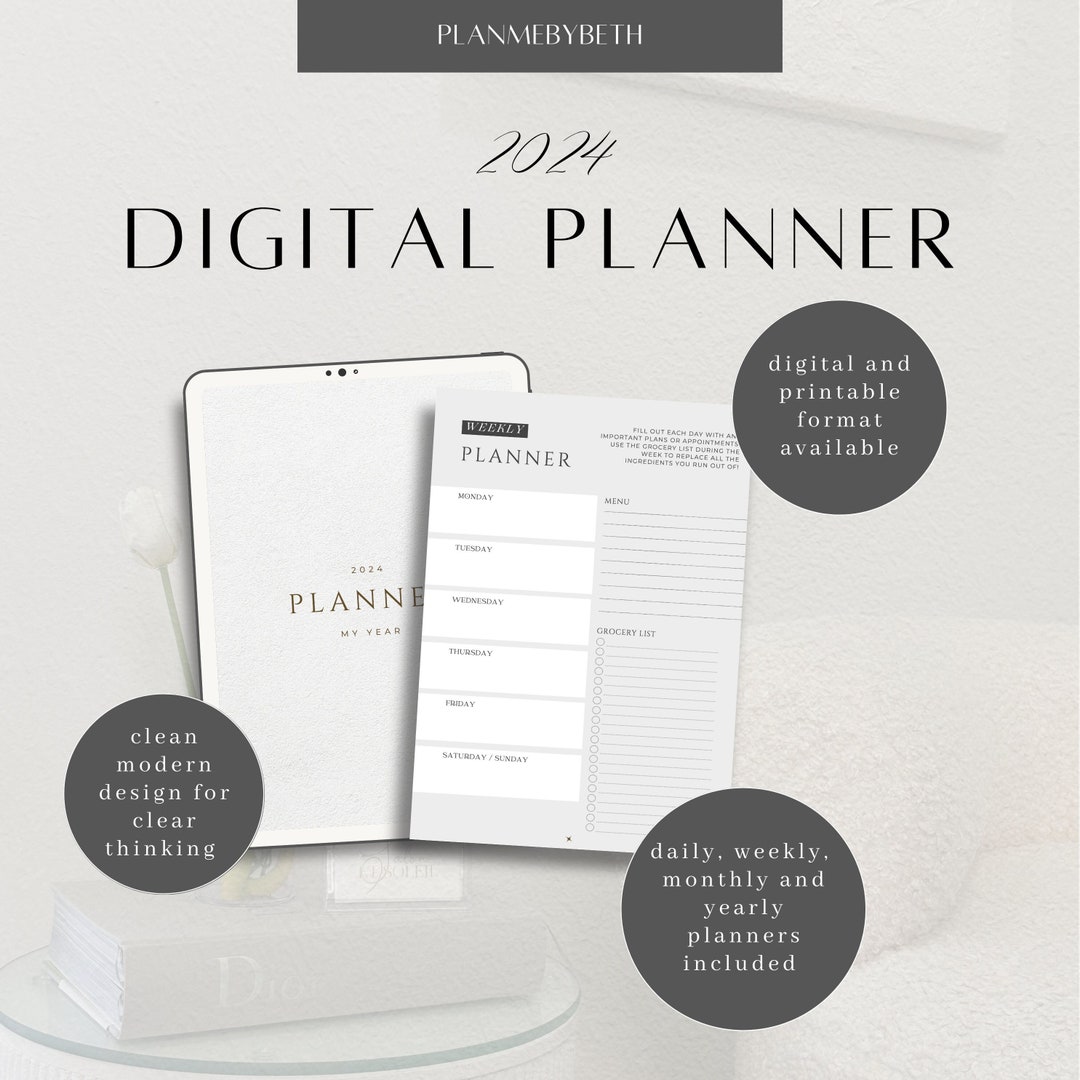 Full 2024 Organisational Planner - Etsy