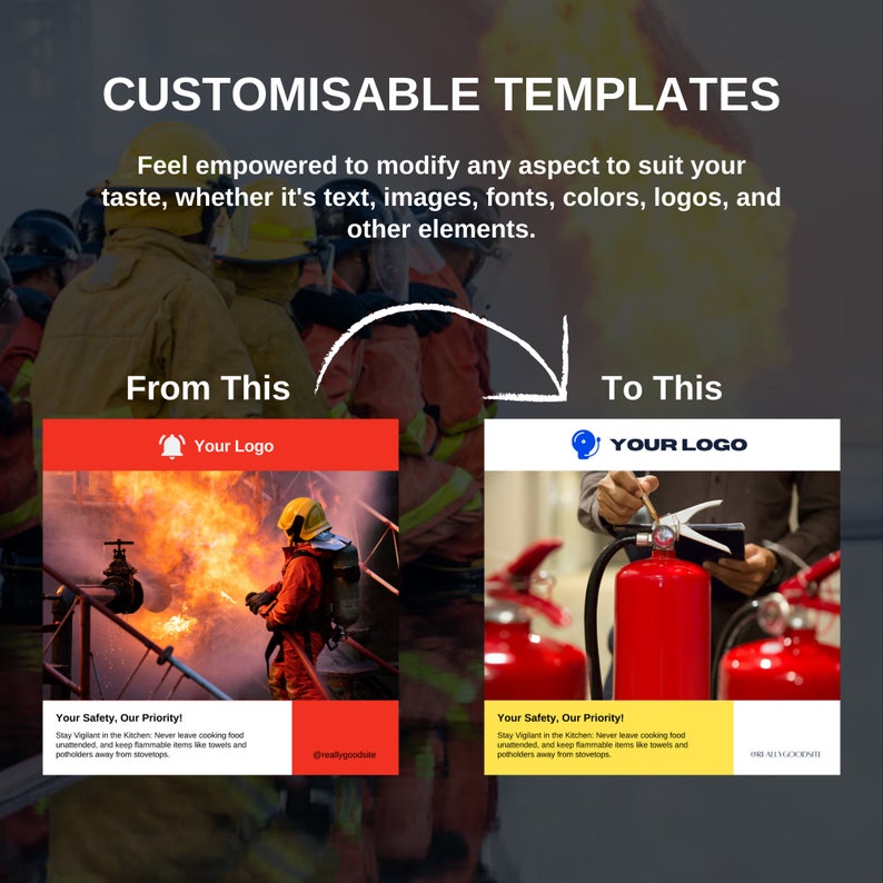 30 Fire Safety Business Templates Editable Canva Templates Editable ...