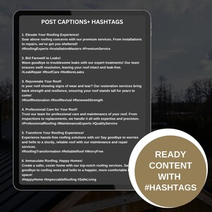 200 Social Media Templates for Roofing Business | Social Media Content ...