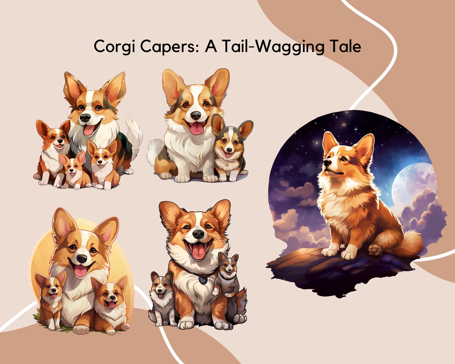 The Corgi Connection 21 Cliparts Pack Pembroke Corgi PNG - Etsy