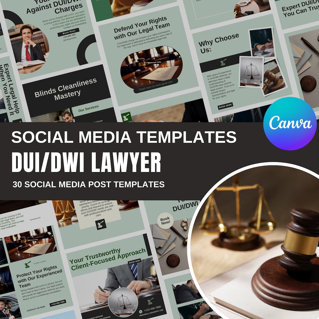 30 DUI/DWI Lawyer Business Templates Editable Canva Designs Canva ...