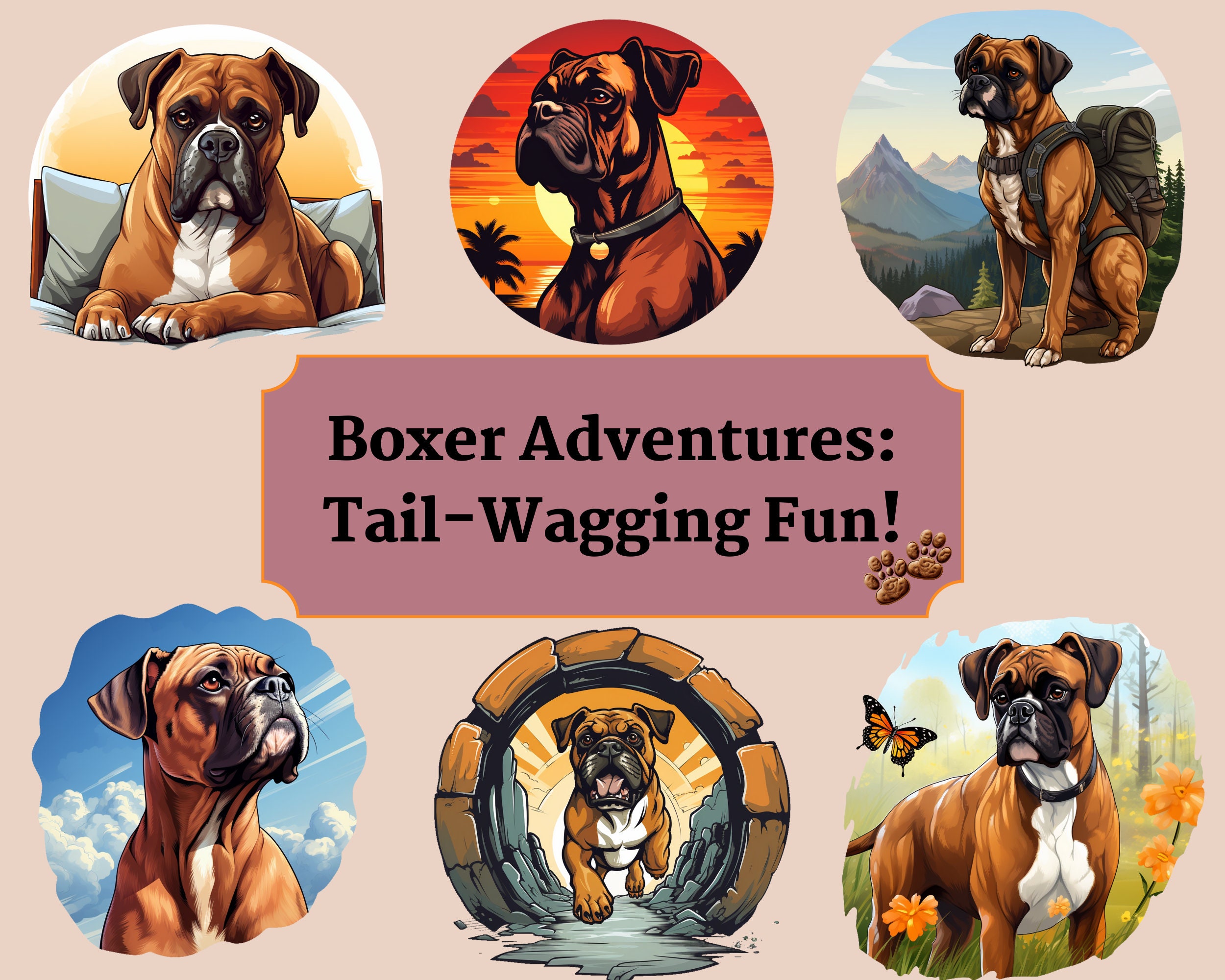 60+ Boxer Buddies Pngs | Clipart for Dog Fans | Ideal for Scrapbooking ...