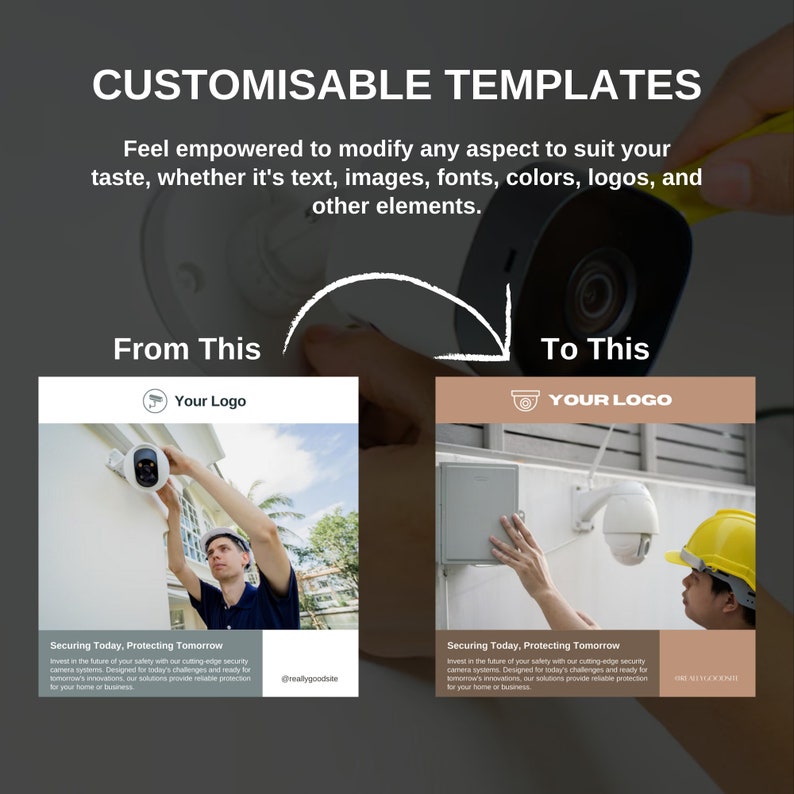30 Security Cameras Business Templates Social Media Templates Editable ...