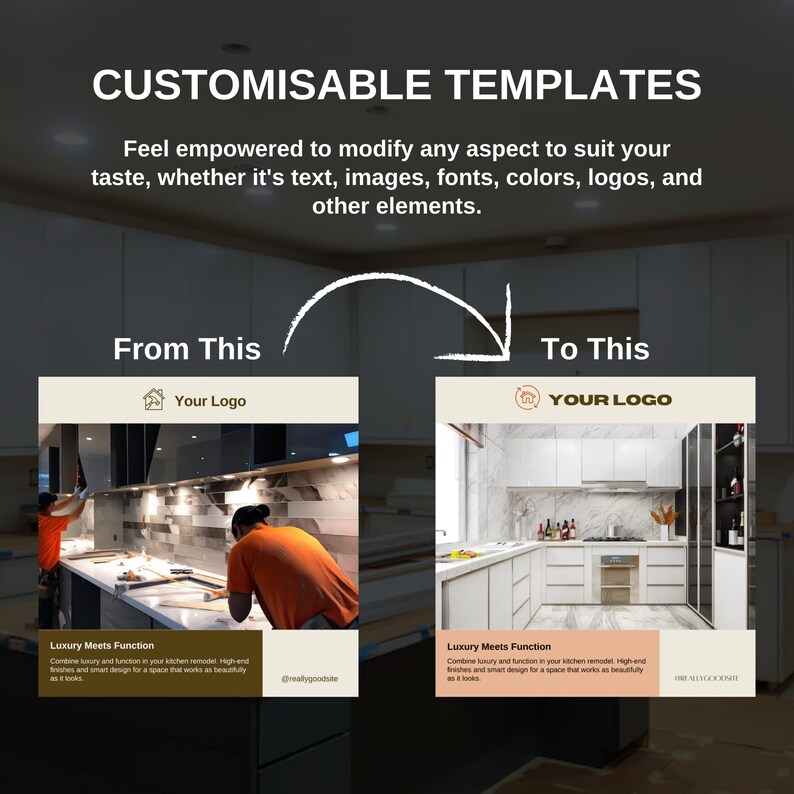 30 Kitchen Remodeling Business Templates Social Media Posts Instagram ...