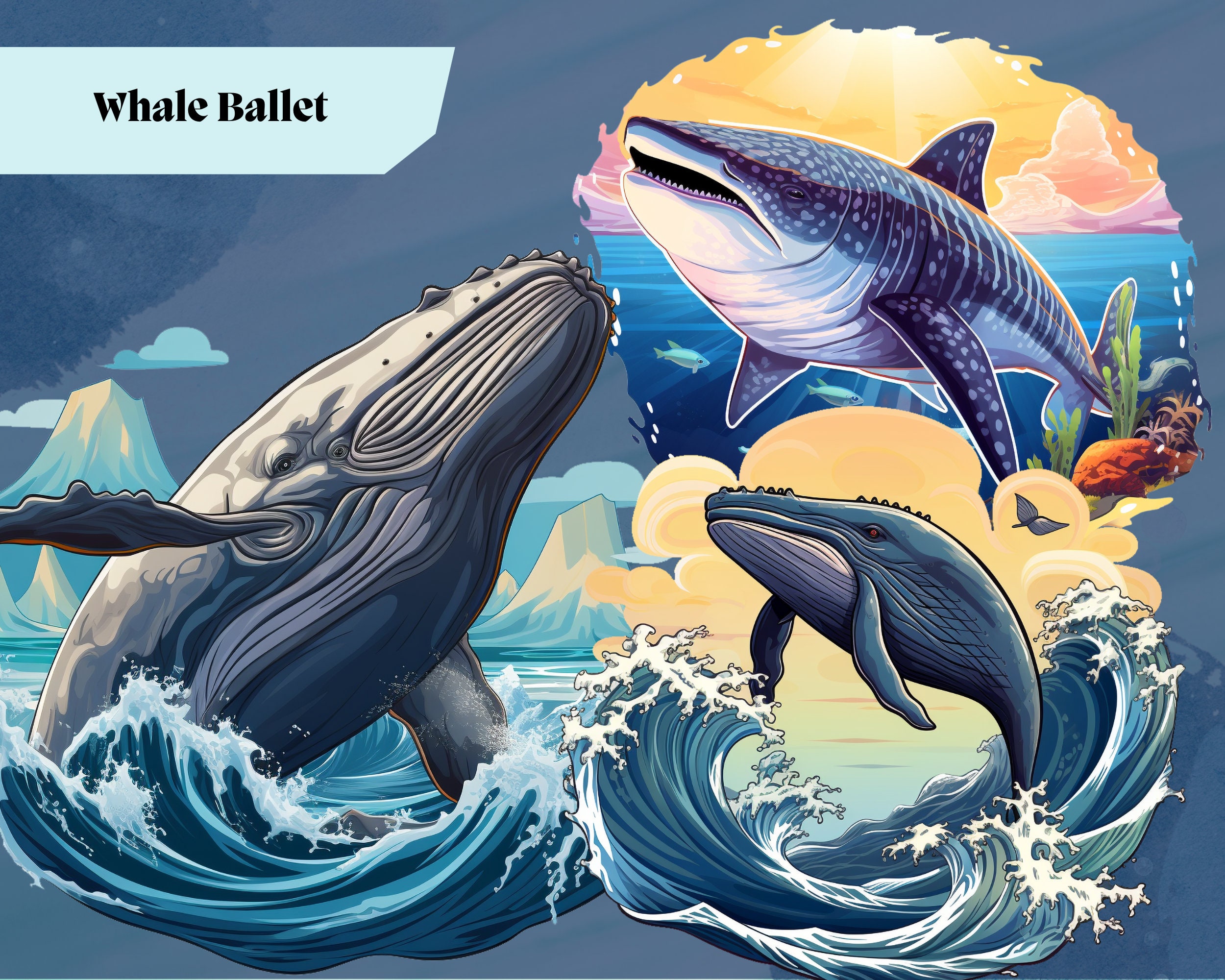 25 Underwater Ocean Animals Clipart Pack Seal, Crabs, Octopus Pngs ...