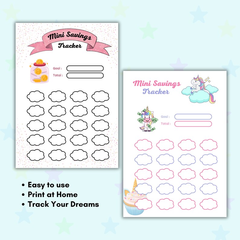 Mini Savings Tracker Editable Tracker Printable Savings Tracker ...