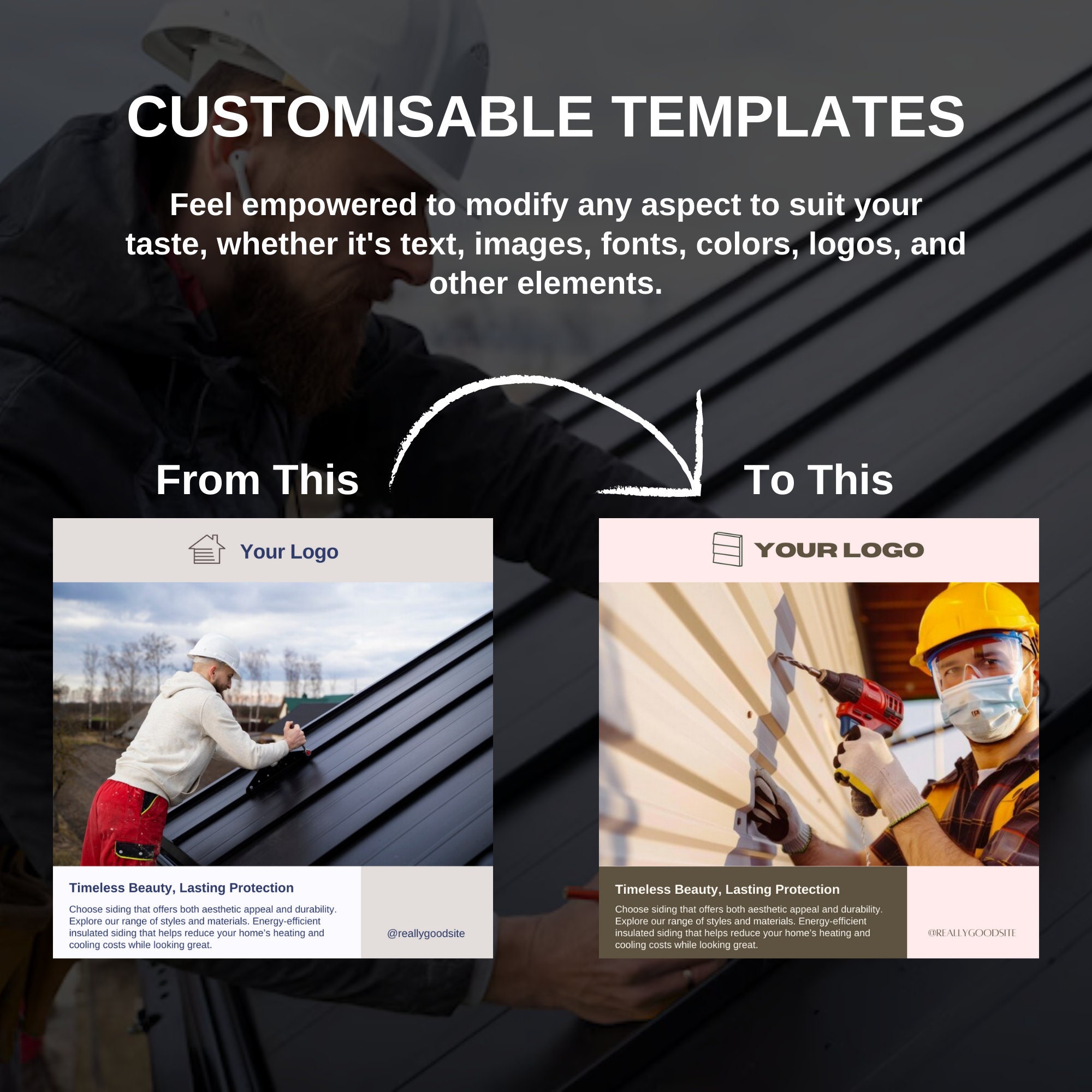 30 Siding Services Business Templates Social Media Posts Instagram ...