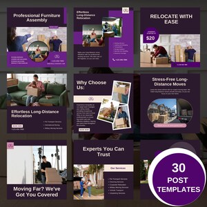 60 Editable Templates Long Distance Moving Business Post Social Media ...