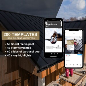 200 Social Media Templates for Roofing Business | Social Media Content ...