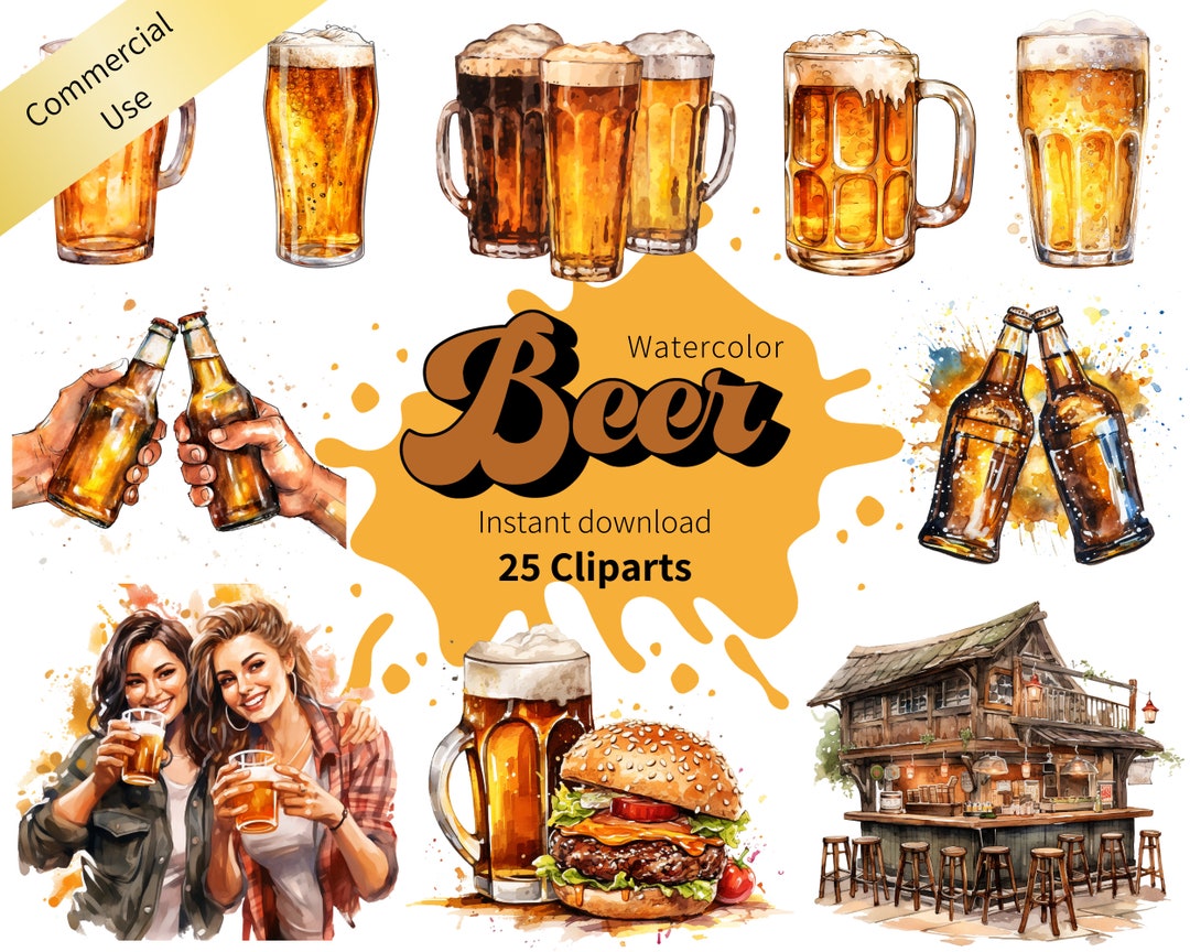 Beer 25 Cliparts Togetherness Tradition Beer Friends Toasting Bottles ...