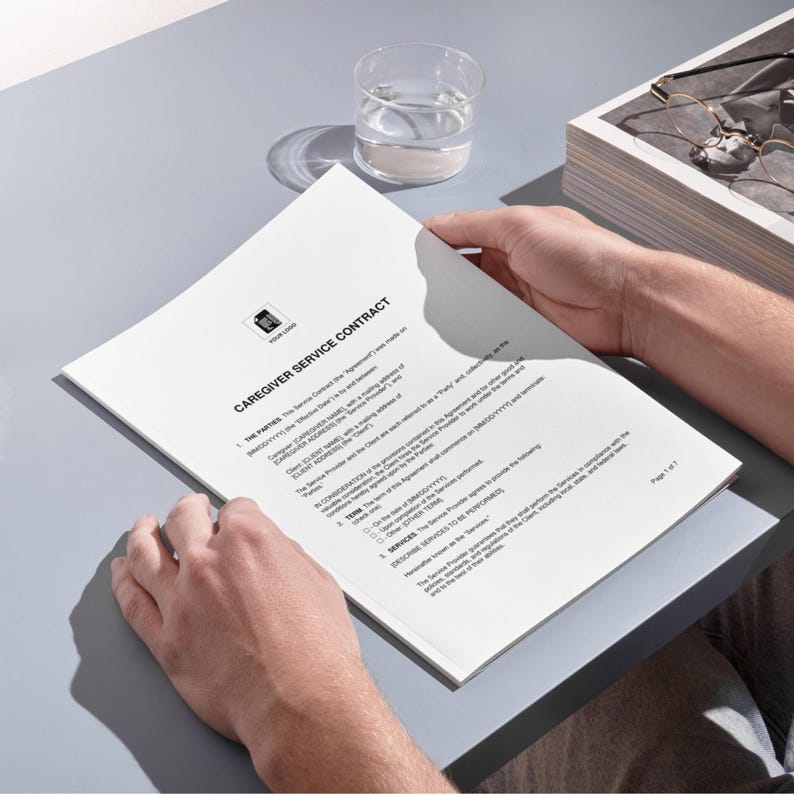 Caregiver Agreement Template, Caregiver Contract, Agreement Form ...