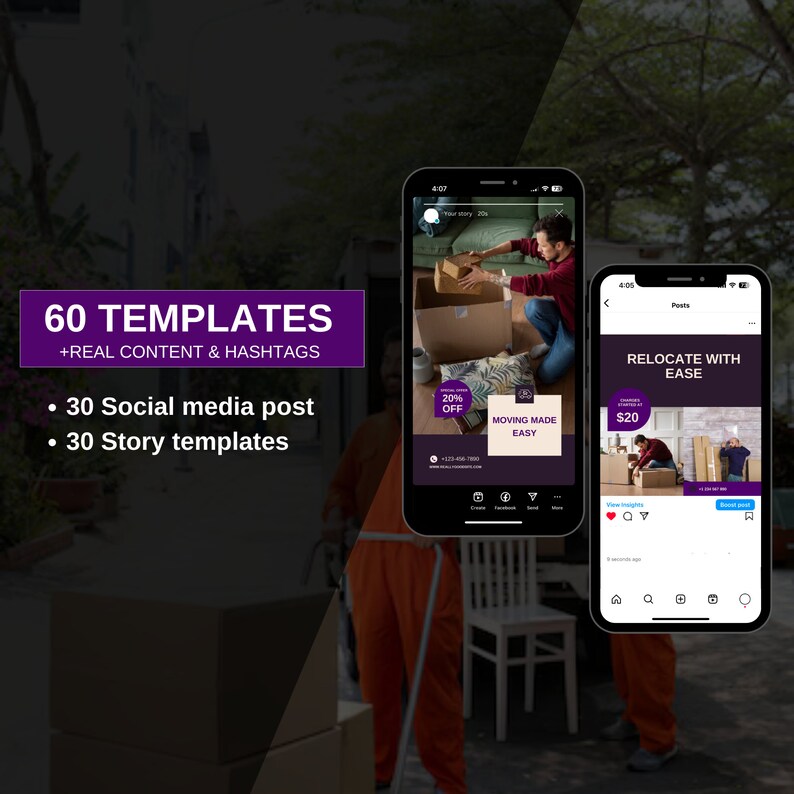 60 Editable Templates Long Distance Moving Business Post Social Media ...