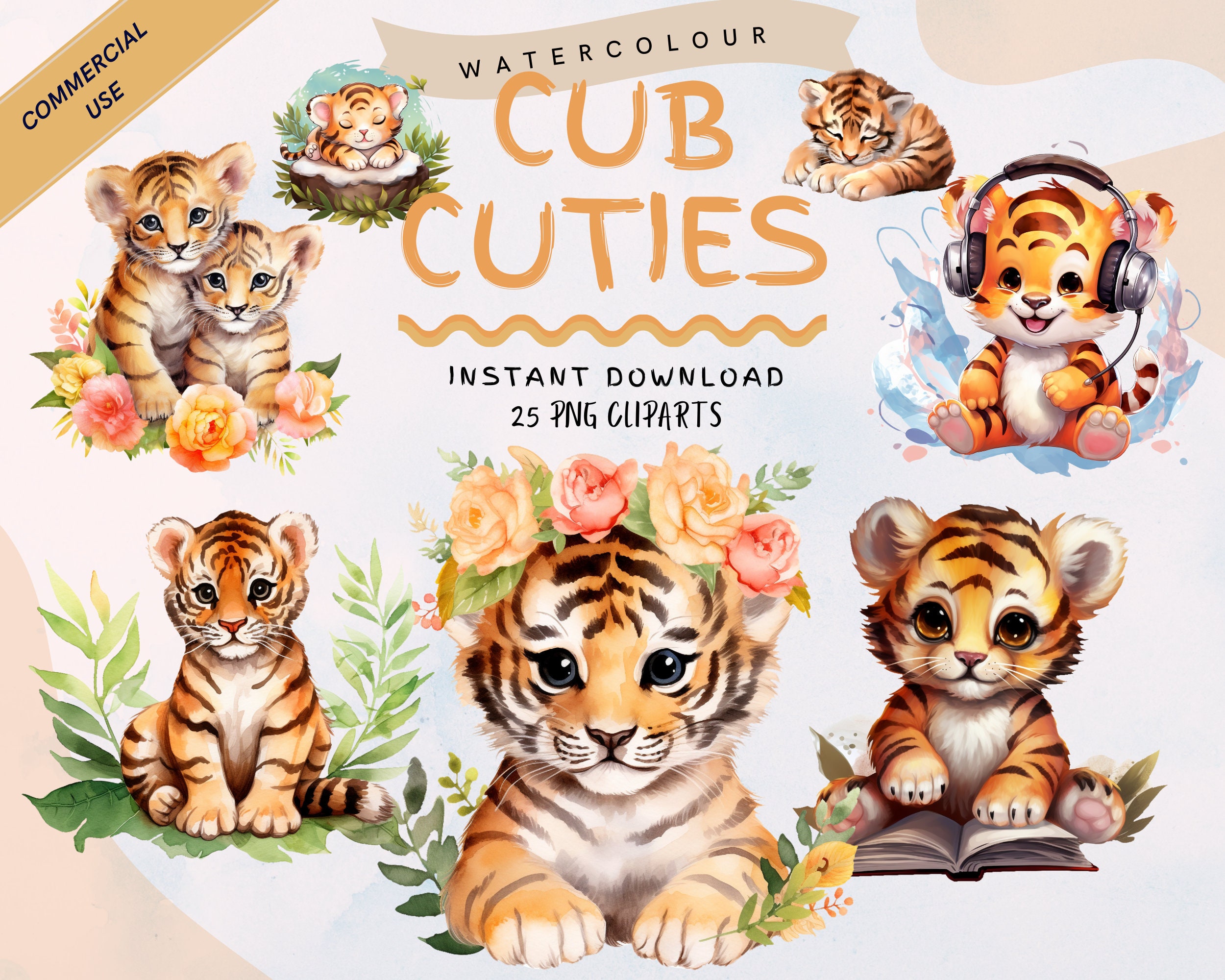 20 PNG Baby Tiger Tales Sleeping Cubs Parental Bonds Flowery Basket ...