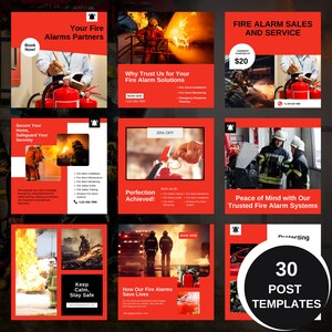30 Fire Safety Business Templates Editable Canva Templates Editable ...