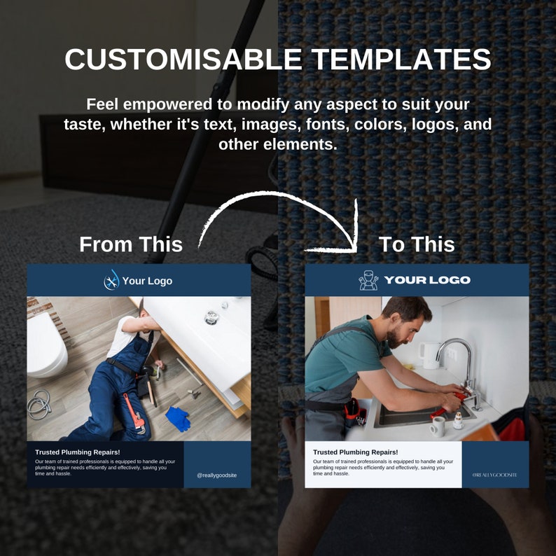 Plumber Instagram Post Templates, Plumbing Service Instagram Stories ...