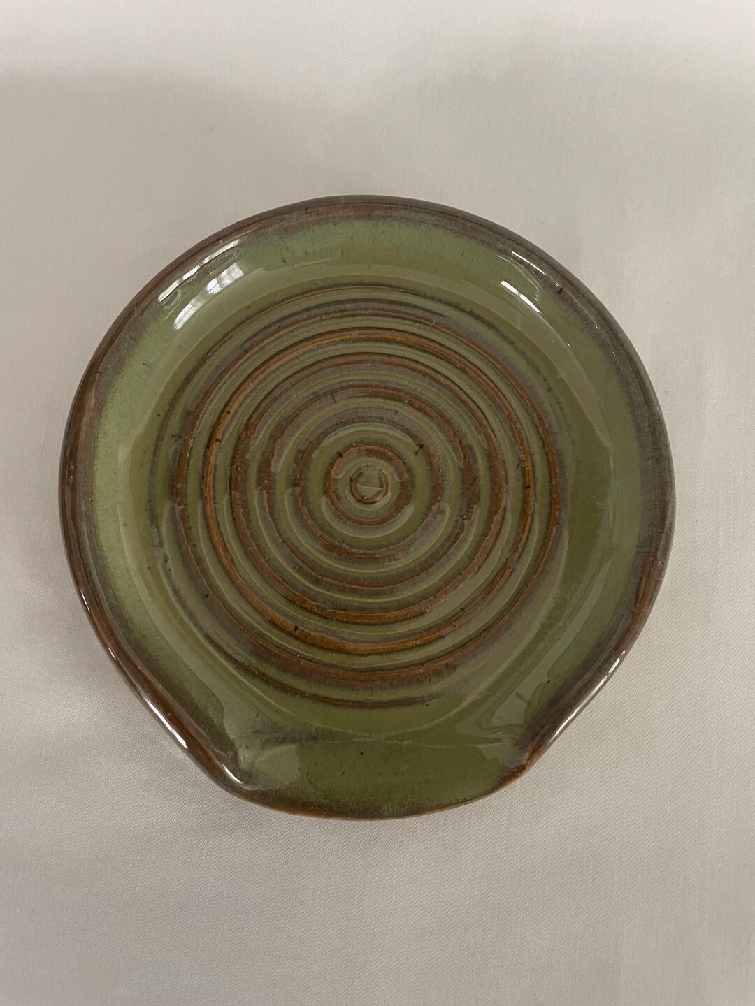 Ceramic Spoon Rest Green - Etsy