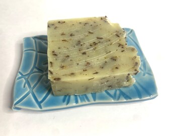 Turquoise Ceramic Fish Shaped Soap Dish, Clay Soap Dish, Blue Stoneware ...