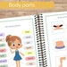 Body Parts Busy Bundle, Printable Montessori Materials, Tracing Words ...