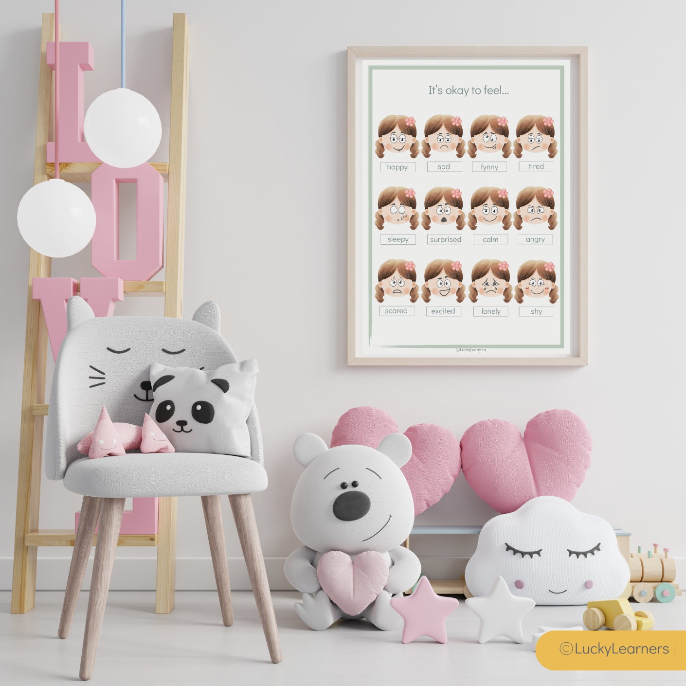 Emotions Feelings Poster for Kids Educational Poster Toddler Feelings ...