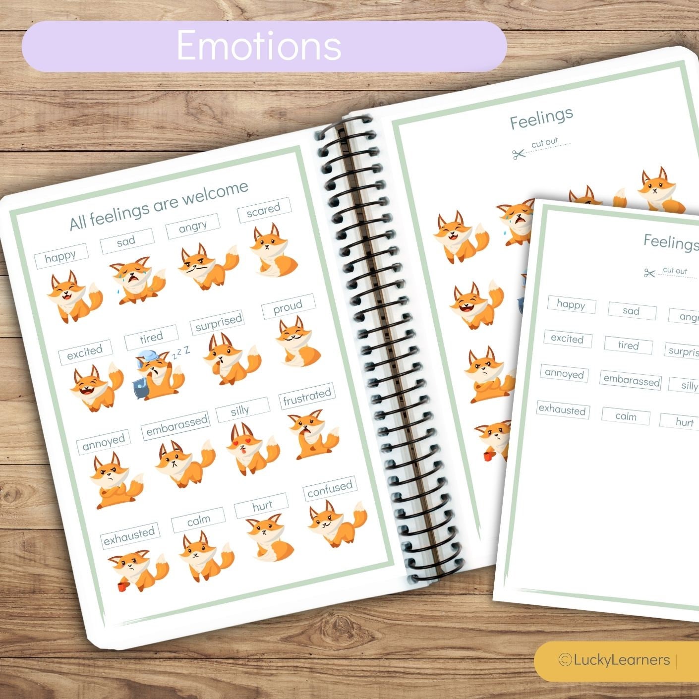 Printable Emotions Bundle Activity for Toddlers Feelings Montessori ...